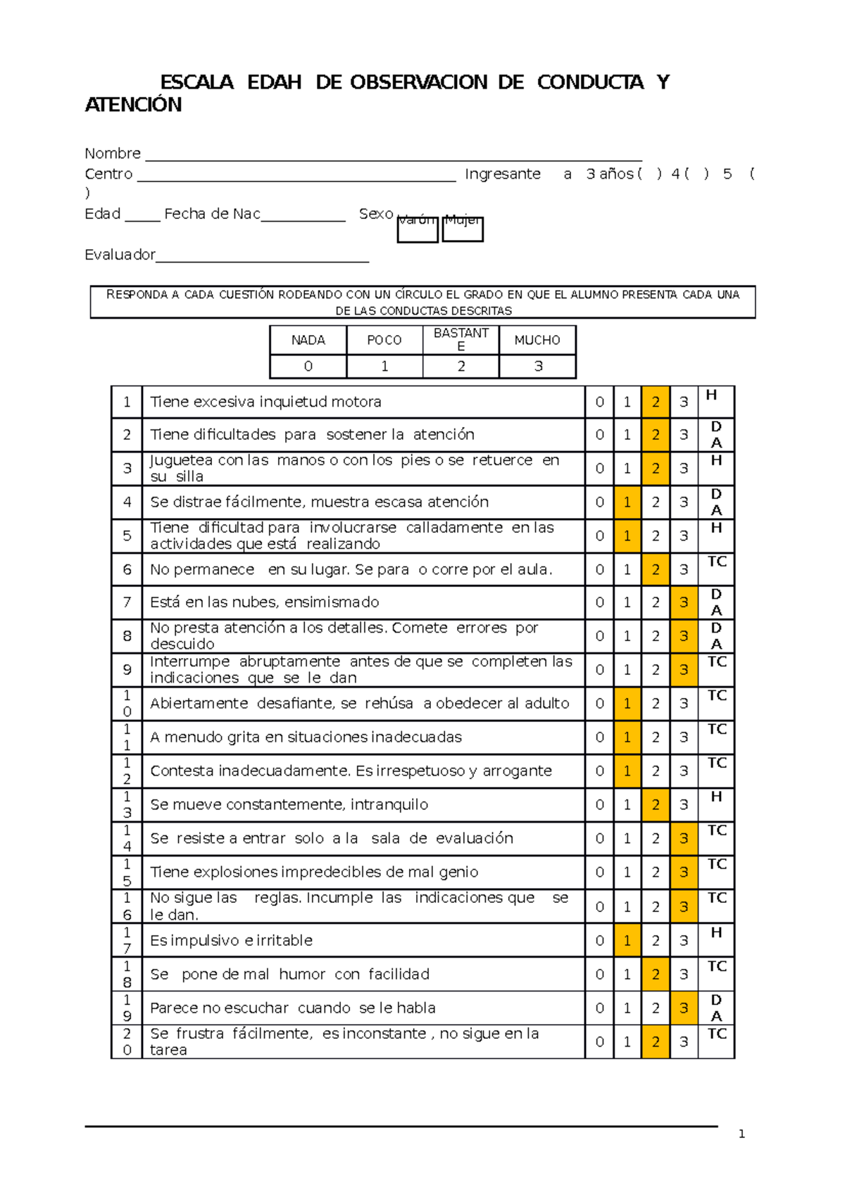 202010 26171059 - Formato - ESCALA EDAH DE OBSERVACION DE CONDUCTA Y ...