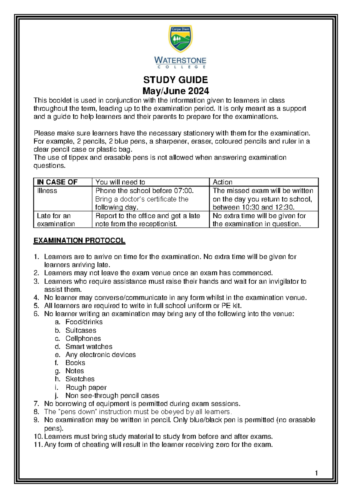 Exam Booklet Grade 7 May June 2024 - STUDY GUIDE May/June 2024 This ...