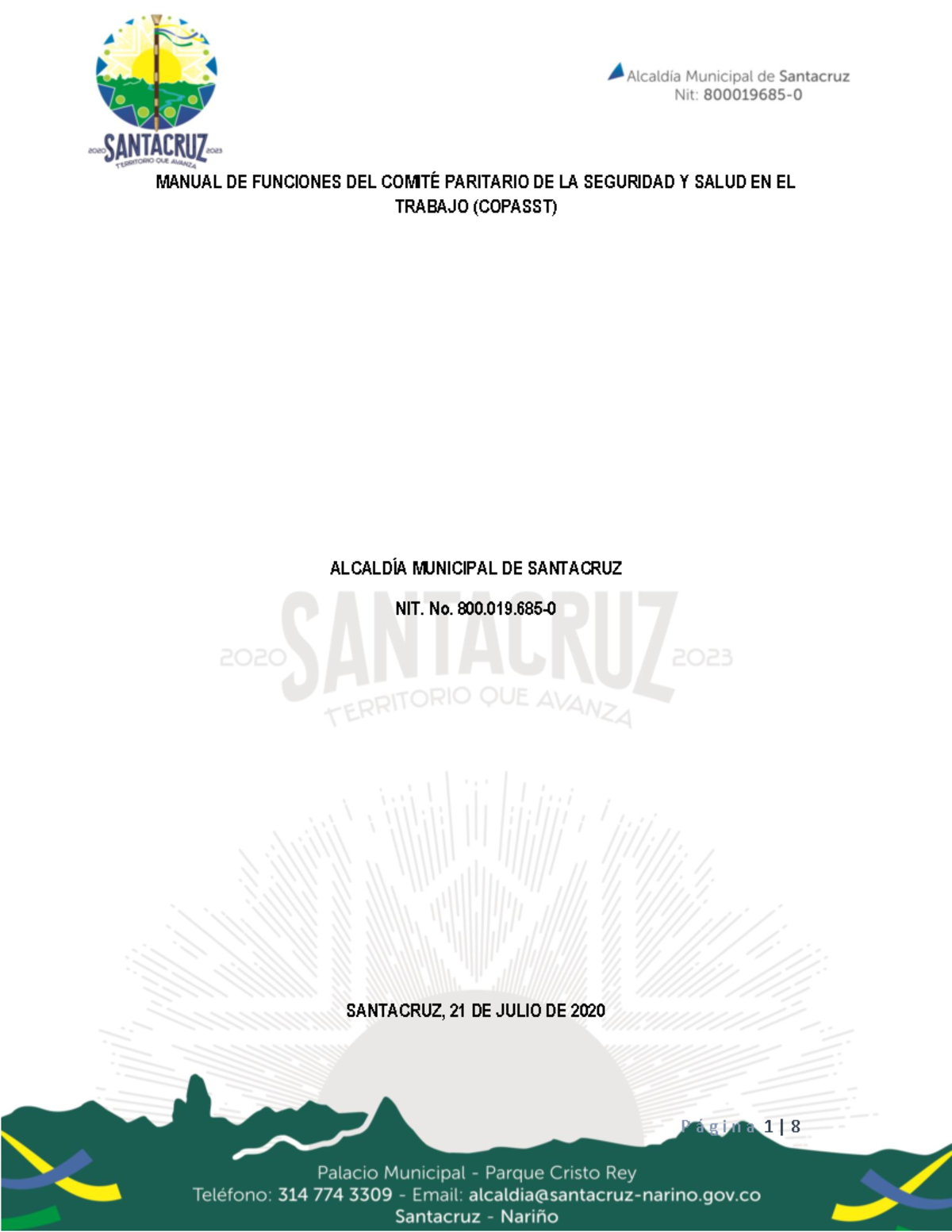 Manual DE Funciones Copasst - MANUAL DE FUNCIONES DEL COMITÉ PARITARIO ...