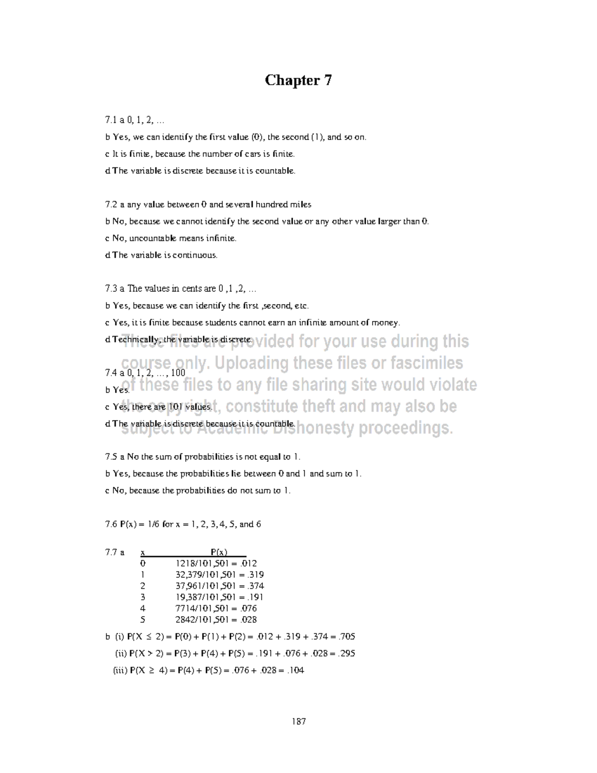 Chapter 7: Probability and Statistics - Studocu