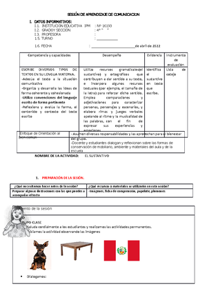 La biografía - Sesión de Aprendizaje de Comunicación I 16193 CICLO IV ...