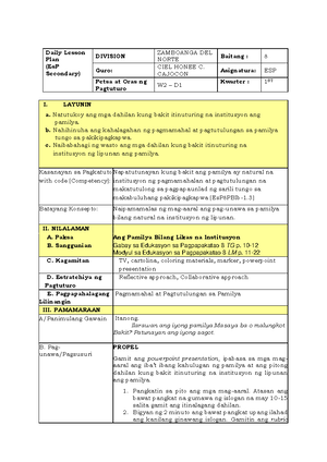 Jen Detailed Lesson PLAN IN Teaching English 4 - DETAILED LESSON PLAN ...