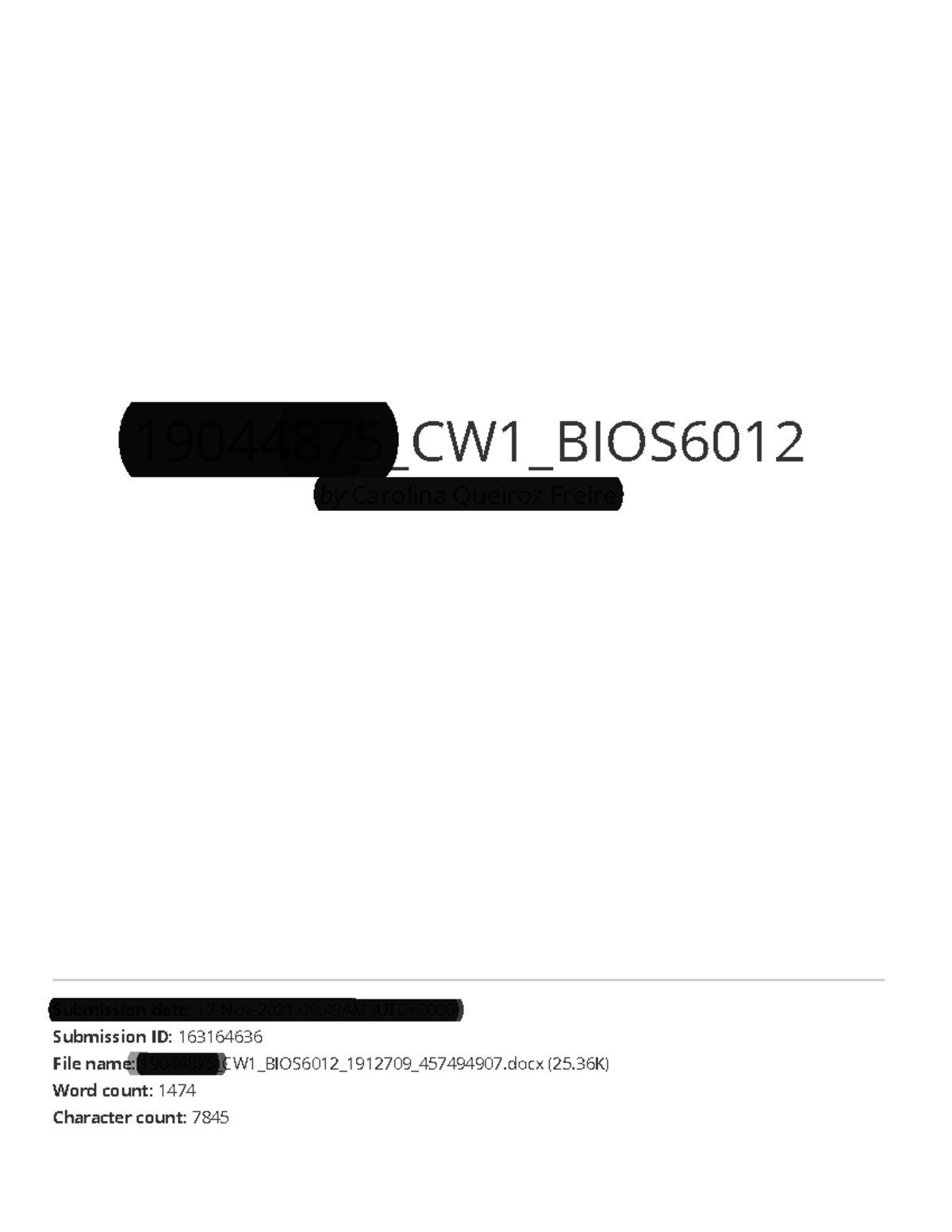 19044875 CW1 BIOS6012 - 19044875_CW1_BIOS by Carolina Queiroz Freire ...