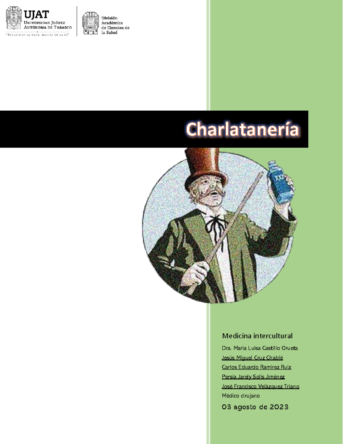 Charlataneria JMCC - Medicina intercultural Dra. MarÌa Luisa Castillo ...