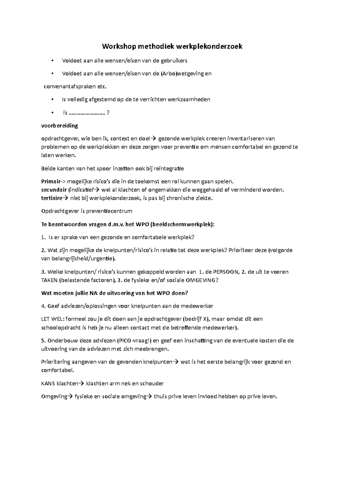 Workshop methodiek werkplekonderzoek - Workshop methodiek ...