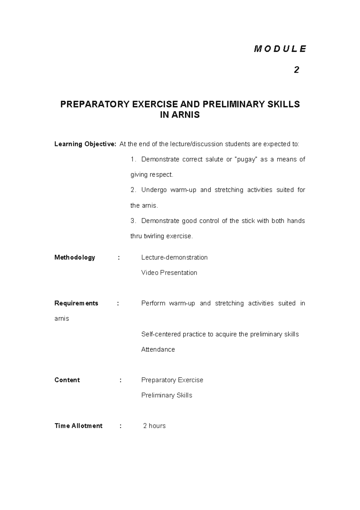 FITT3- Module-2 - Ndiensj - M O D U L E 2 PREPARATORY EXERCISE AND ...