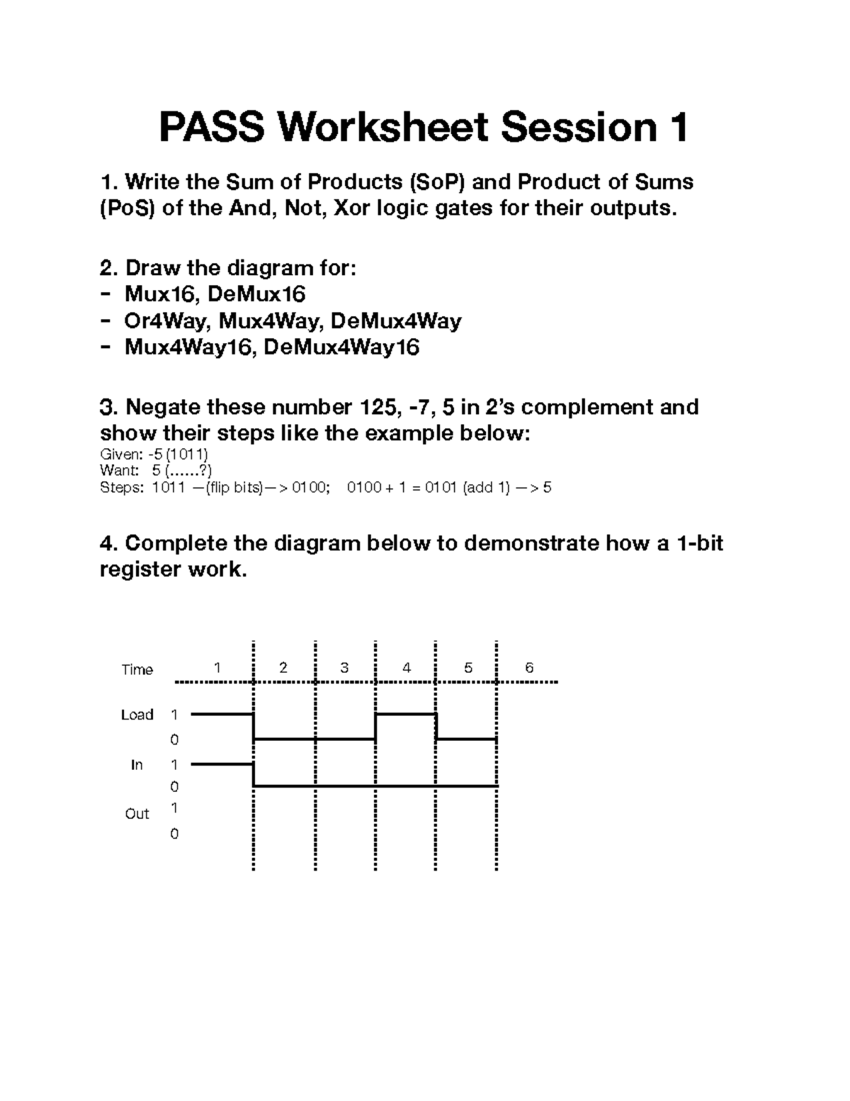 PASS worksheet 1 - PASS Worksheet Session 1 1. Write the Sum of ...