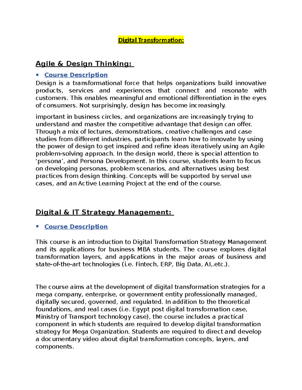 Digital Transformation - Digital Transformation: Agile & Design ...