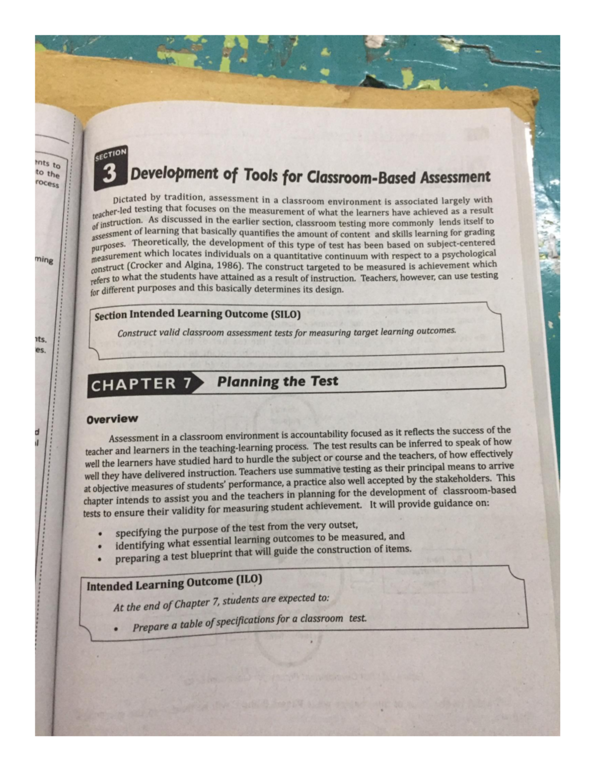 Module 7 - Planning The Test - SECTION 3 Development of Tools for ...