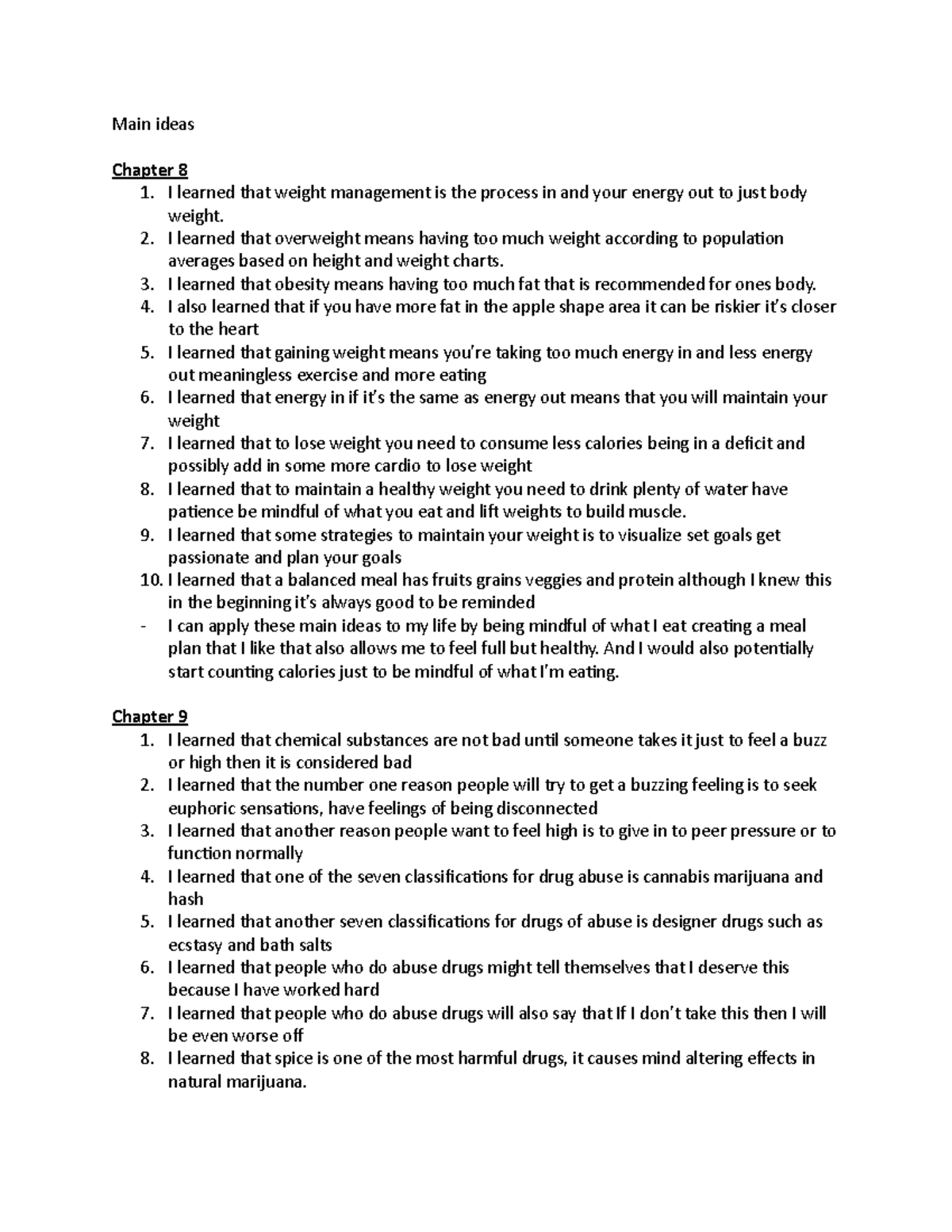 Main ideas 8-14 - Book main idea questions answered, Professor Seigers ...