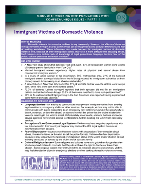 Domestic Violence Workbook, practice sheets - Domestic Violence The ...