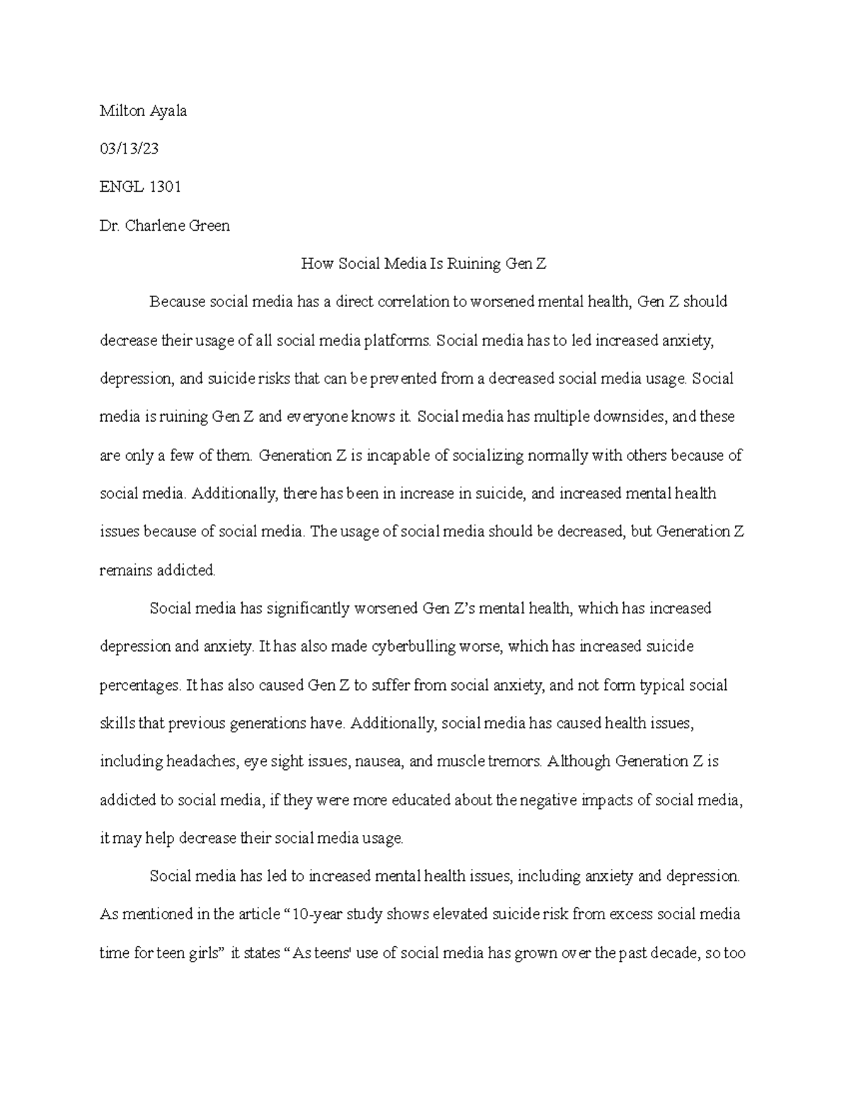 Writing Your Draft - Writing Project #3 - Classical Argument Essay ...