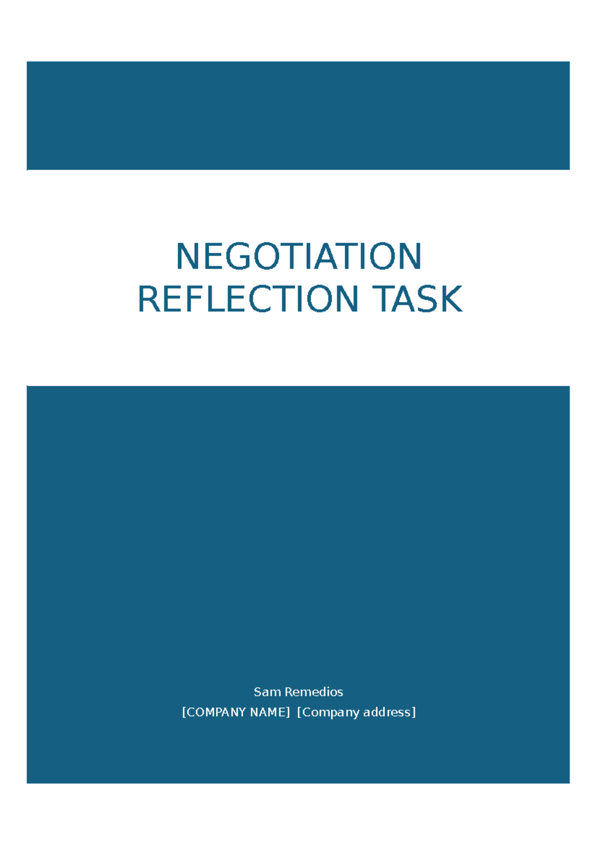 MGB225 Reflection - Sam Remedios [COMPANY NAME] [Company address ...