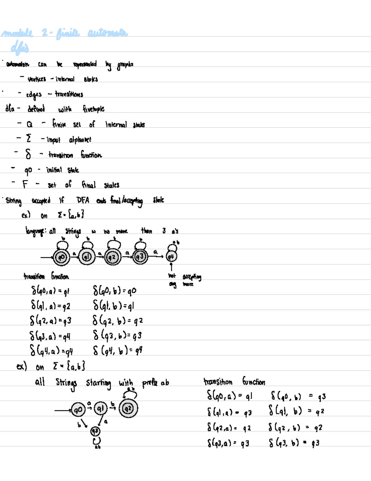 Module 2 Cot 4420 Finite Automata Module 2 Finite Automati Dfas Automaton Can Be