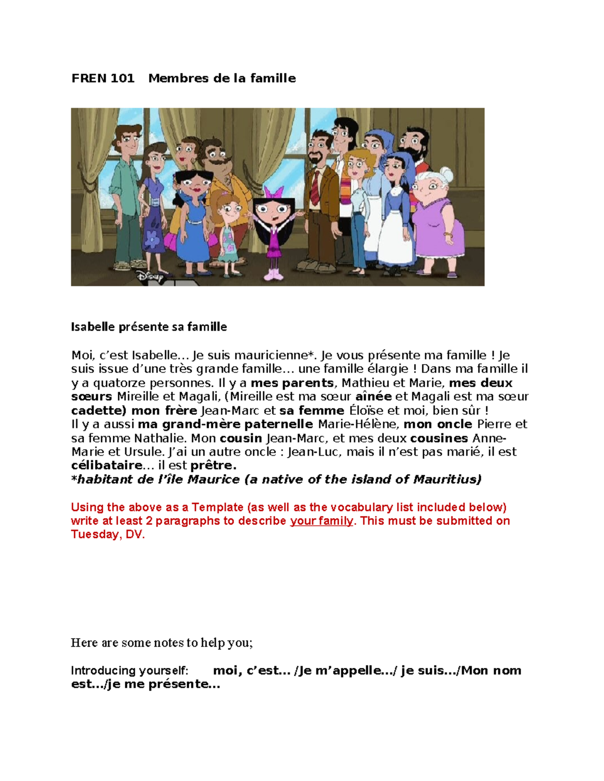 Week 9 FREN 101 Spring 2024 Presenter sa famille Introducing one s ...