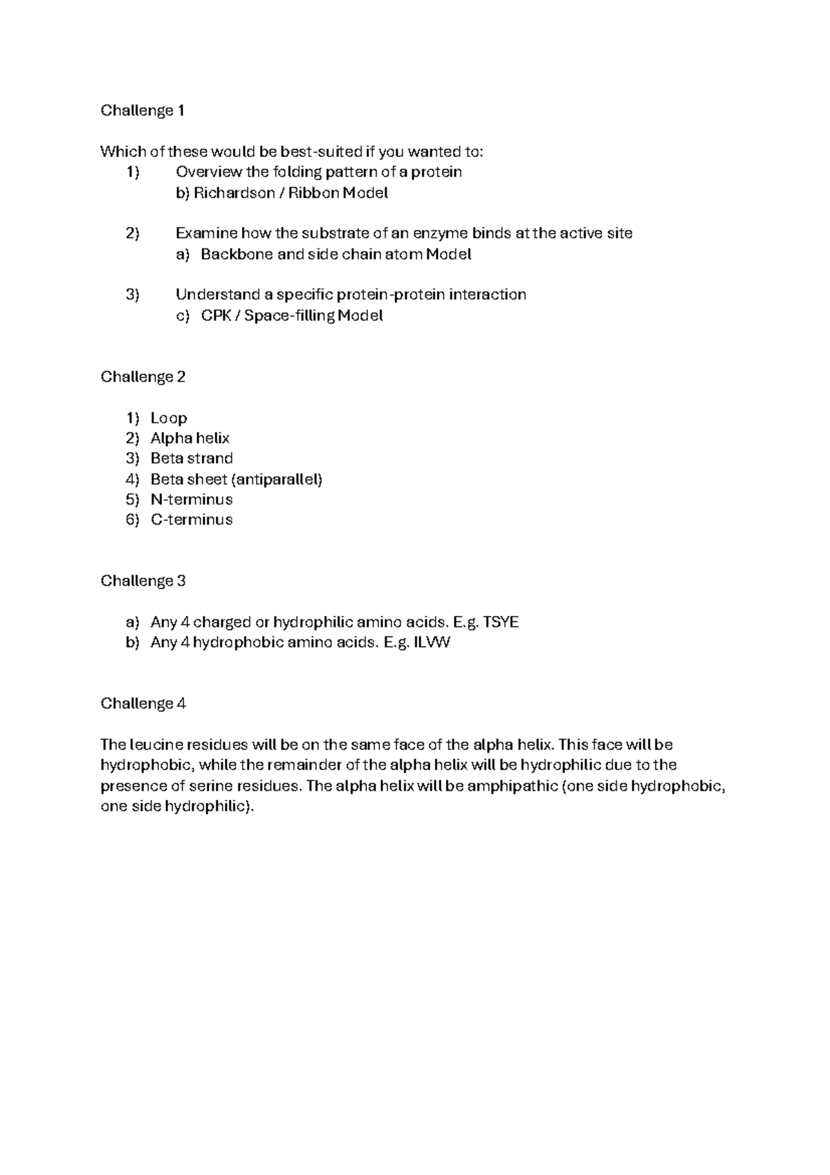 Week 1 Workshop Model Answers - Challenge 1 Which of these would be best-suited if you wanted to ...