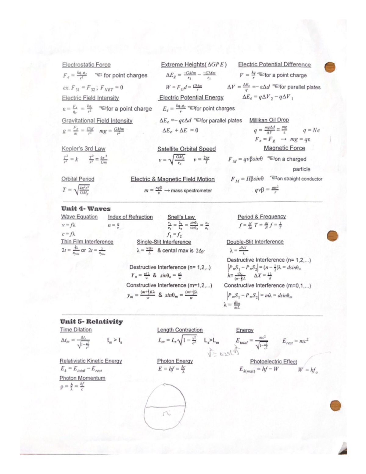 Electrostatic Force - Formulas - Studocu