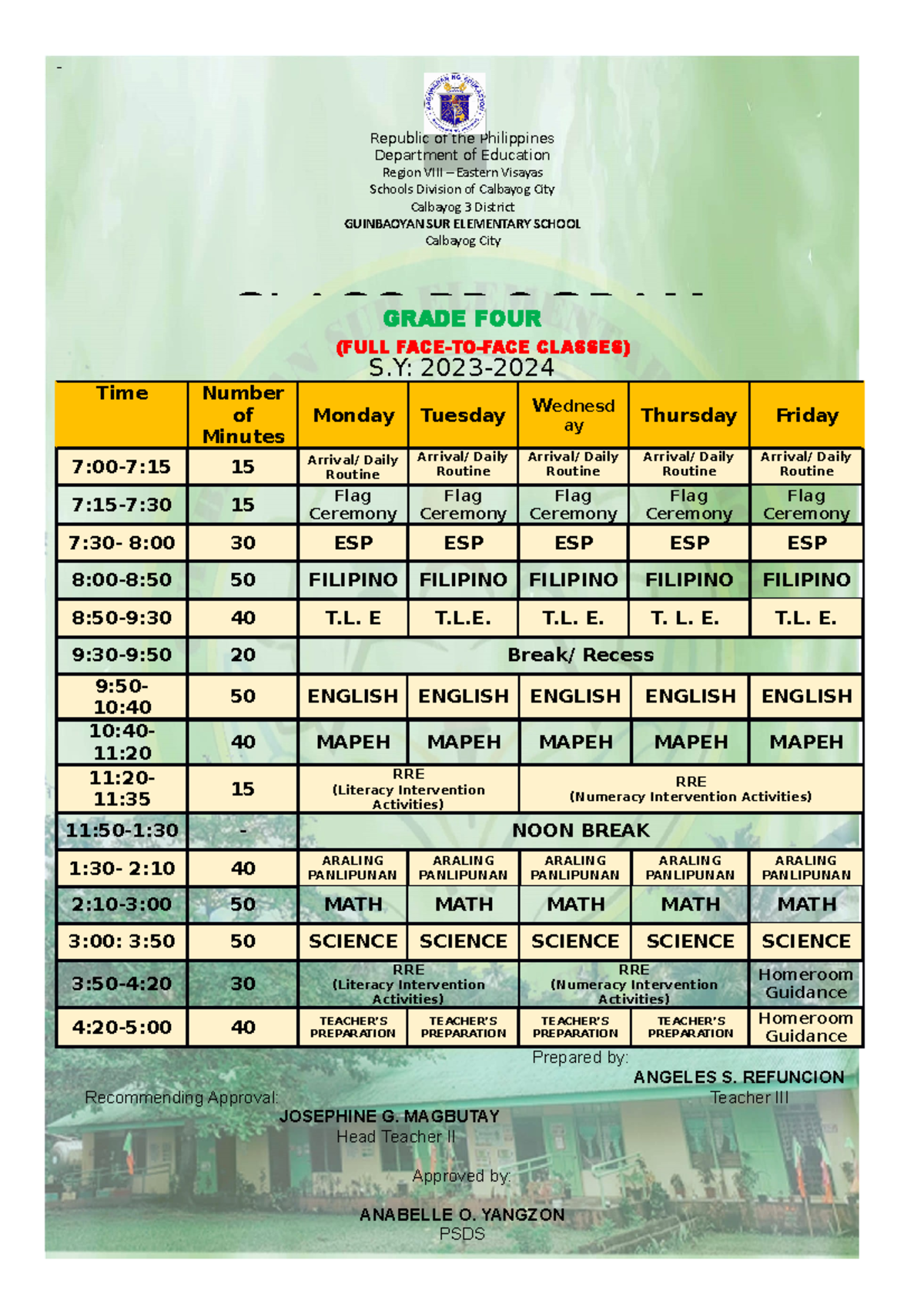 Class Program 2023 - Republic of the Philippines Department of ...
