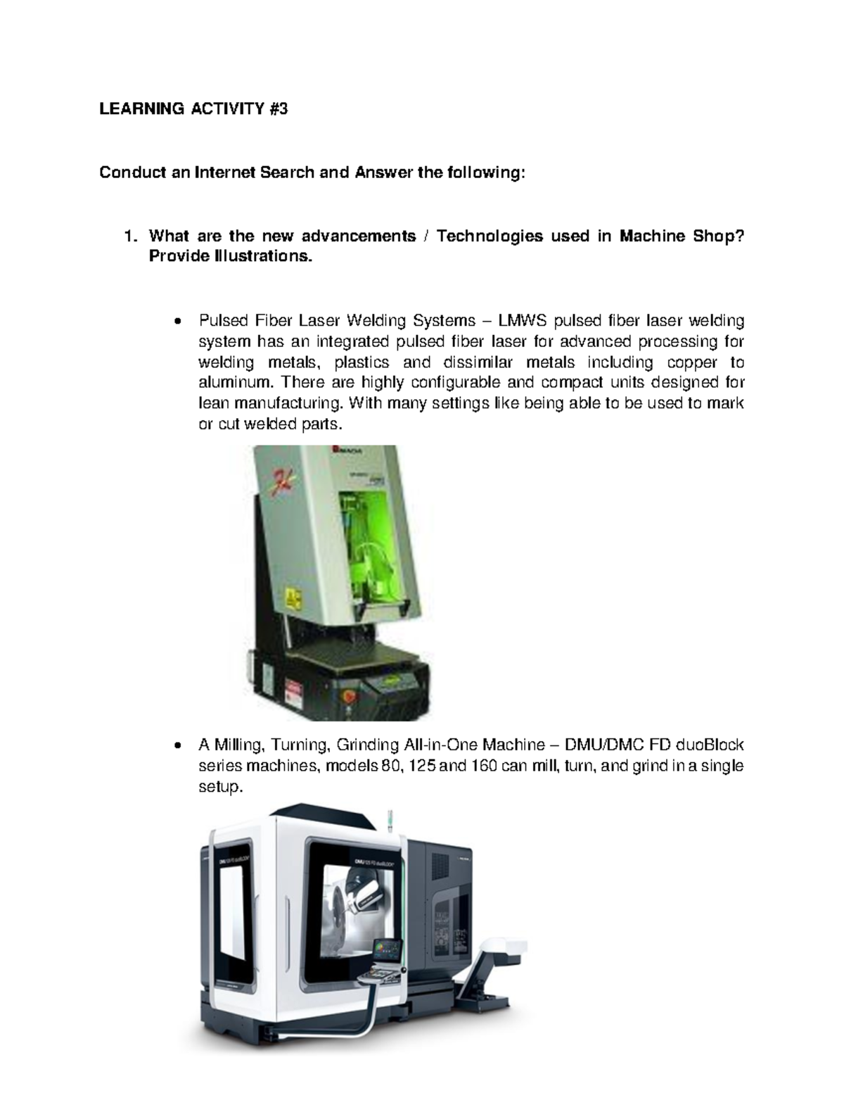 ME Shop 2 Activity 3 - LEARNING ACTIVITY Conduct an Internet Search and ...