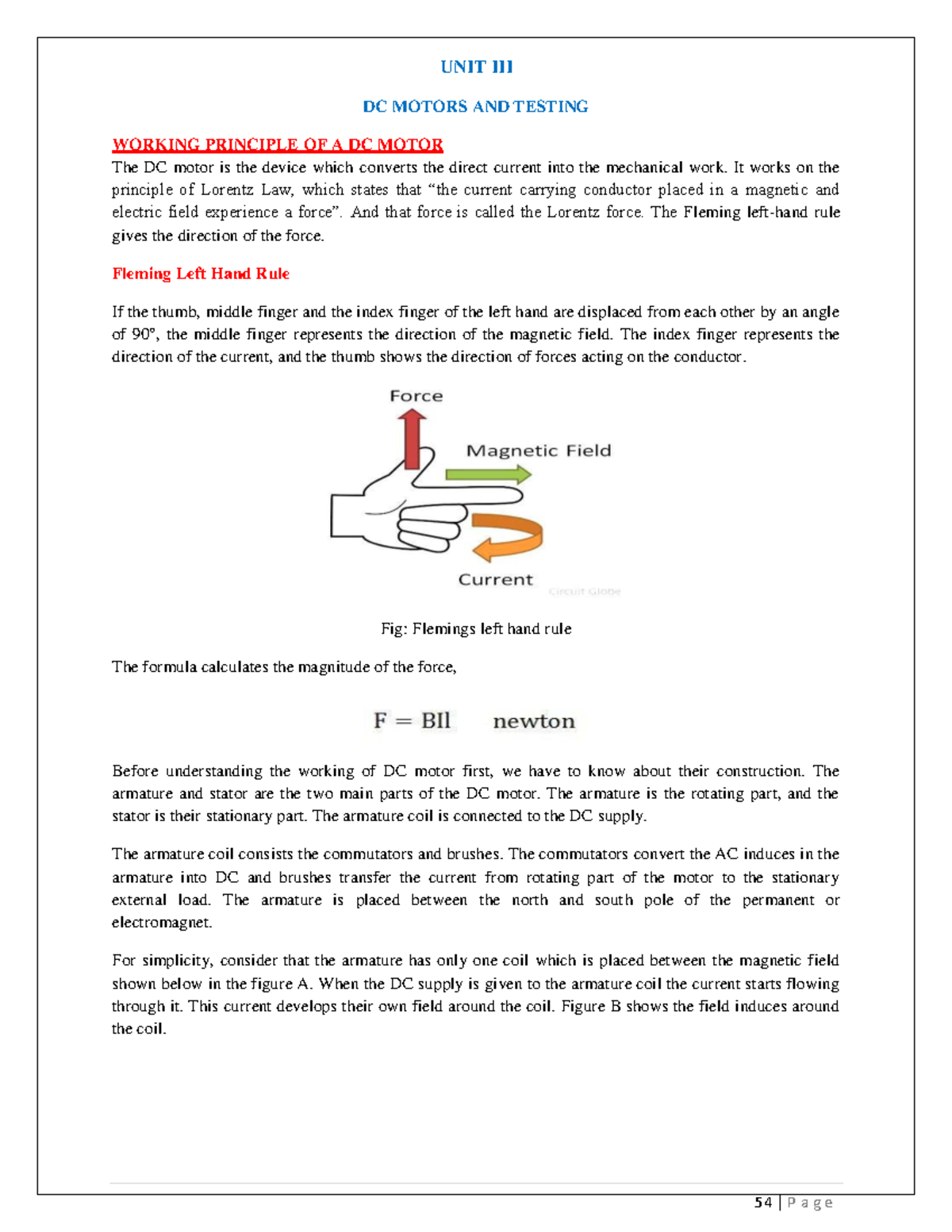 DC Motors - Text book references - UNIT III DC MOTORS AND TESTING ...