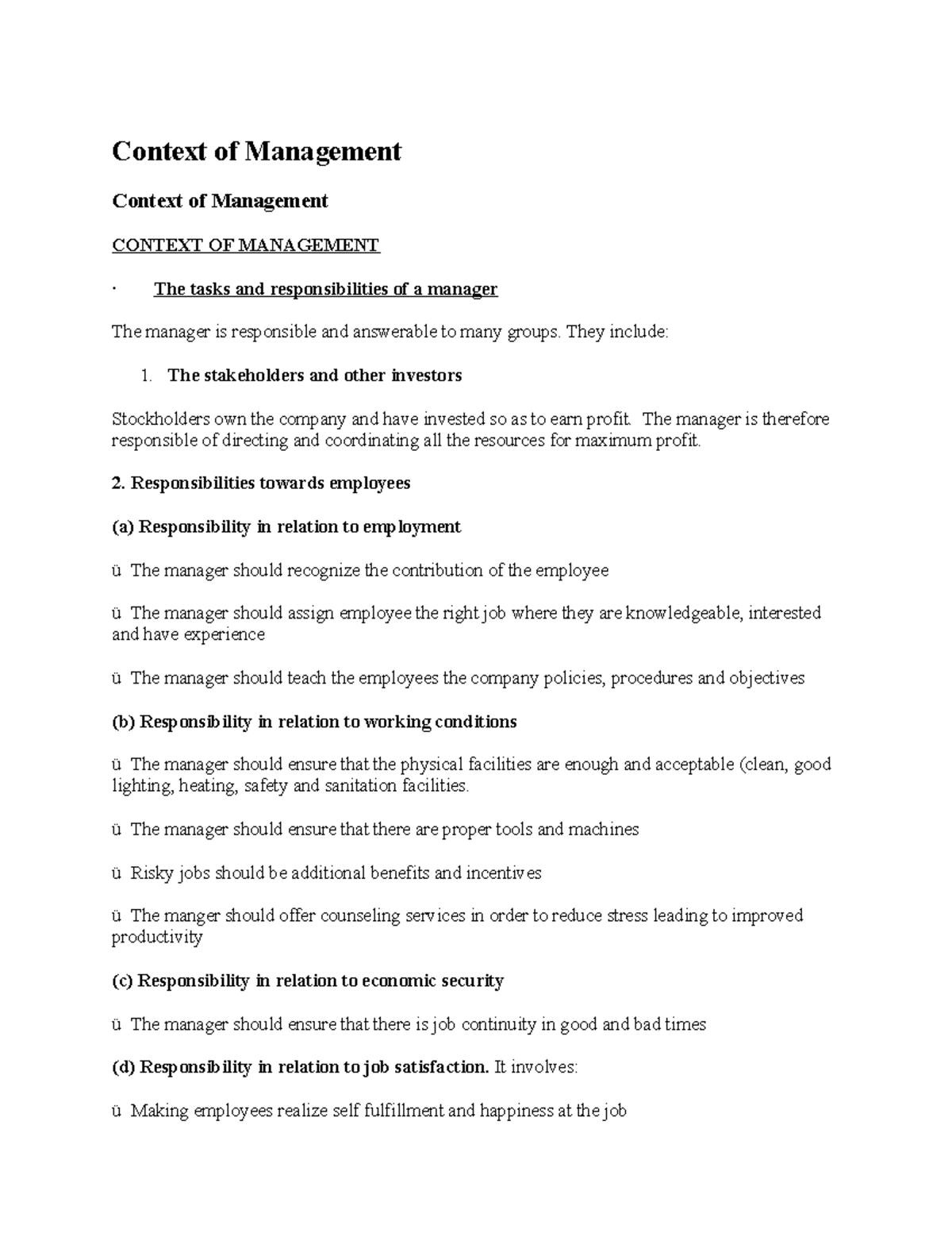 Context of Management - Dr. Ismael Mwiti - Context of Management ...