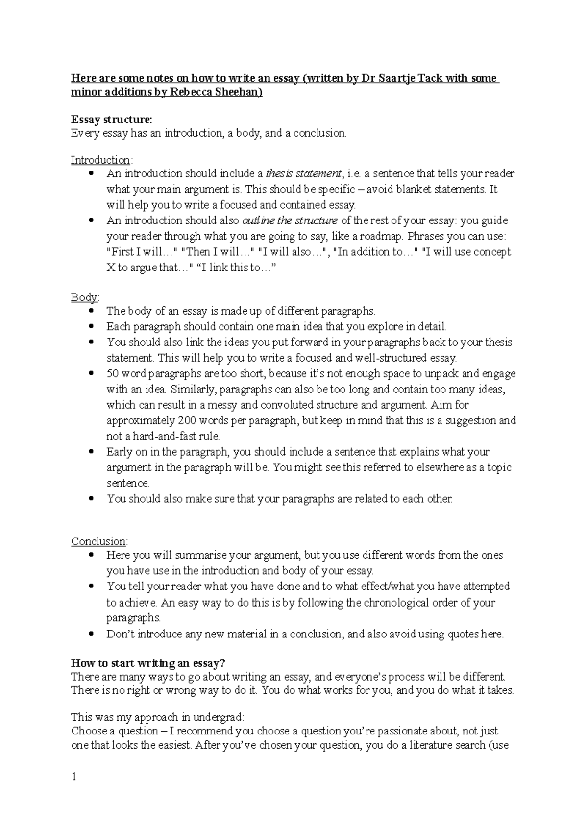 How to write an essay - Introduction: An introduction should include a ...