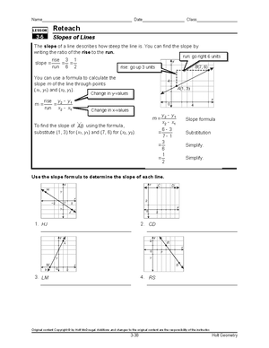 Reteach 4-6 - Practice - Name ...
