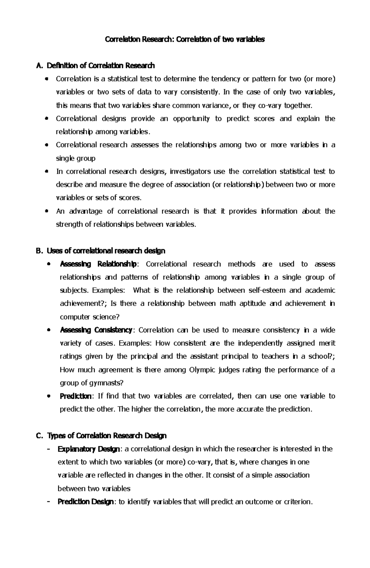 6 Correlation Research Definition Of Correlation Research