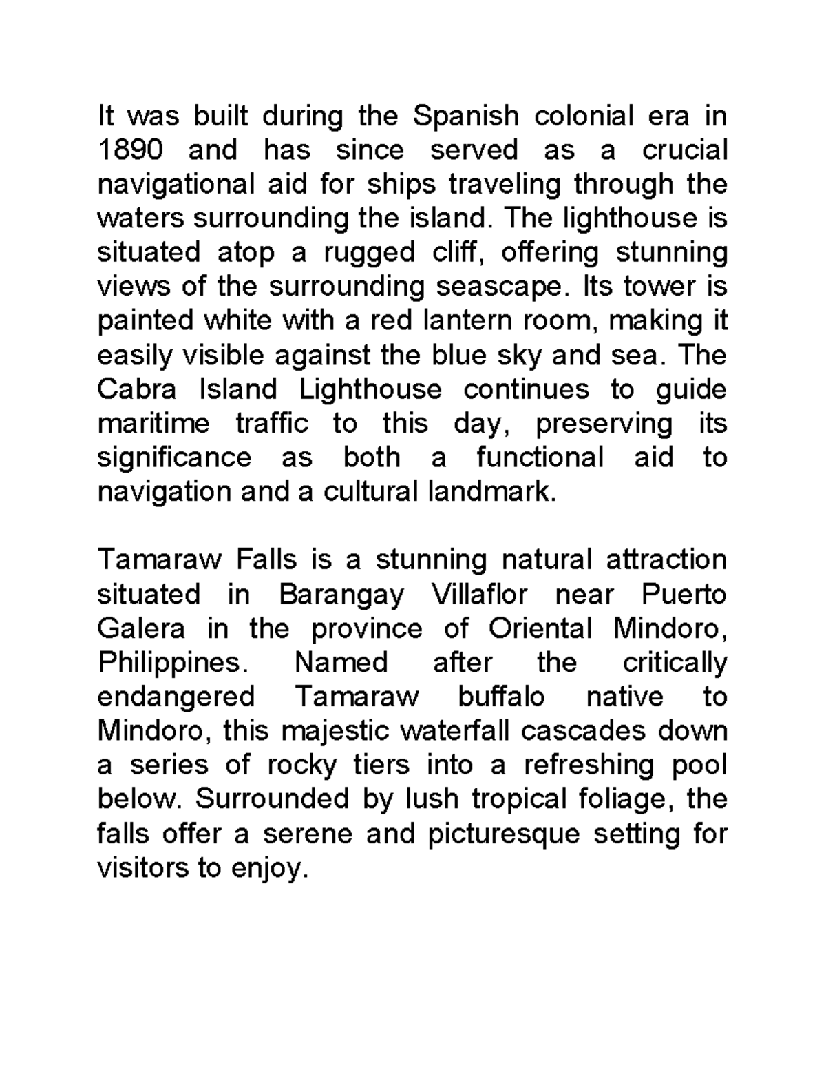 Report-notes 2 - notes - It was built during the Spanish colonial era ...