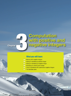 Chapter 1 Computation with positive integers - ####### Chapter ...