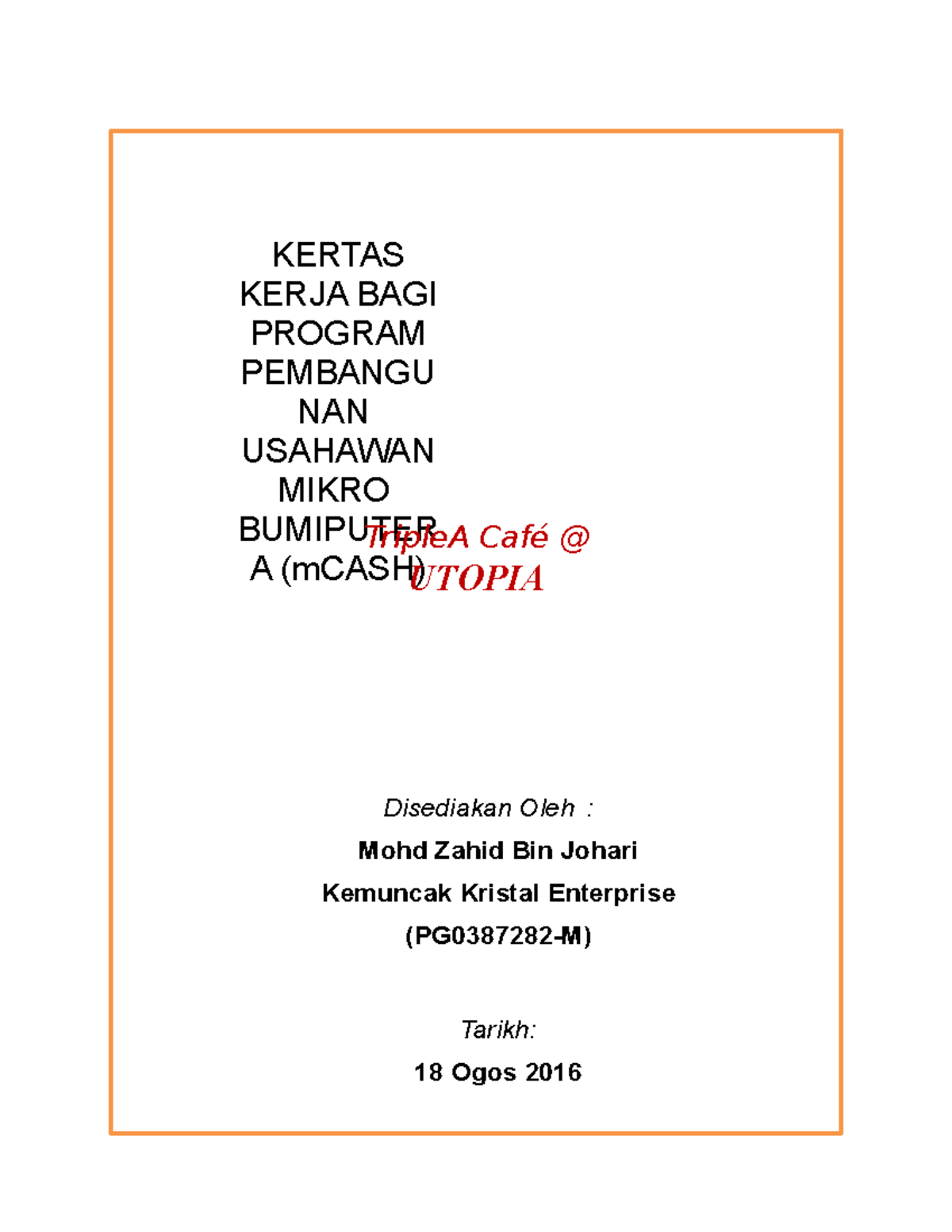 Kertas- Kerja-BAGI - Rancangan Perniagaan - International Business ...