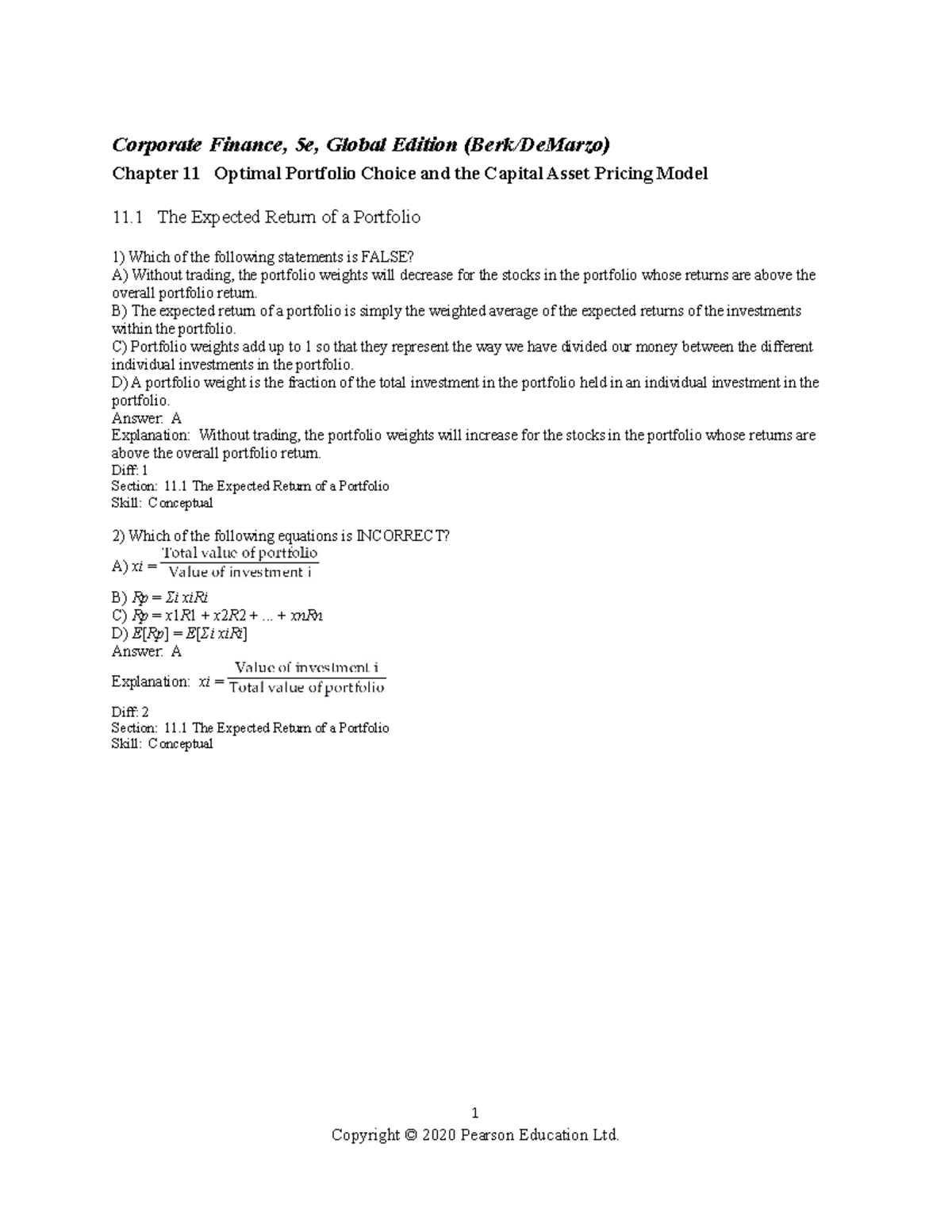 Chapter 11 - Test Bank - corporate finance - Corporate Finance, 5e ... Chapter 11 - Test Bank - corporate finance - Corporate Finance, 5e ...