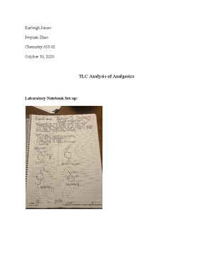 Chem 653 Lab 6 - Identifying a Constituent of Panacetin - Karleigh ...