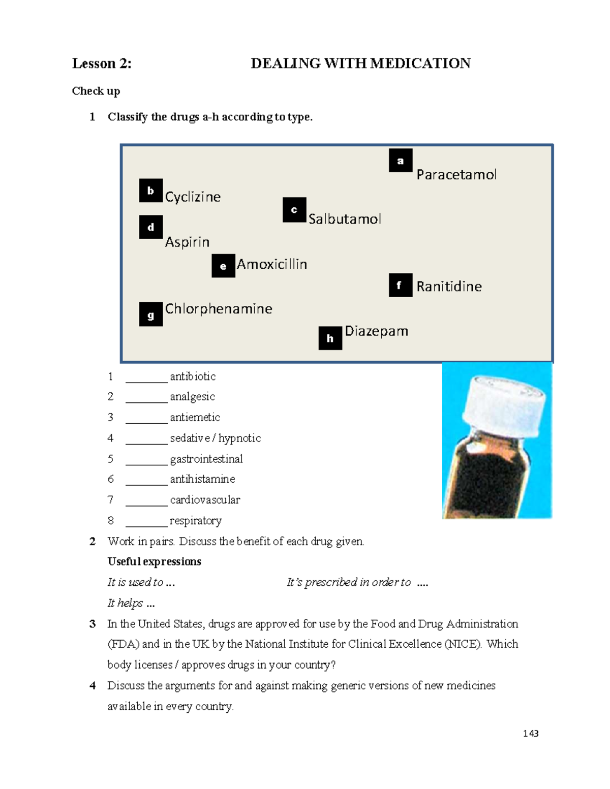 Lesson 2 Dealing WITH Medication - Lesson 2: DEALING WITH MEDICATION ...