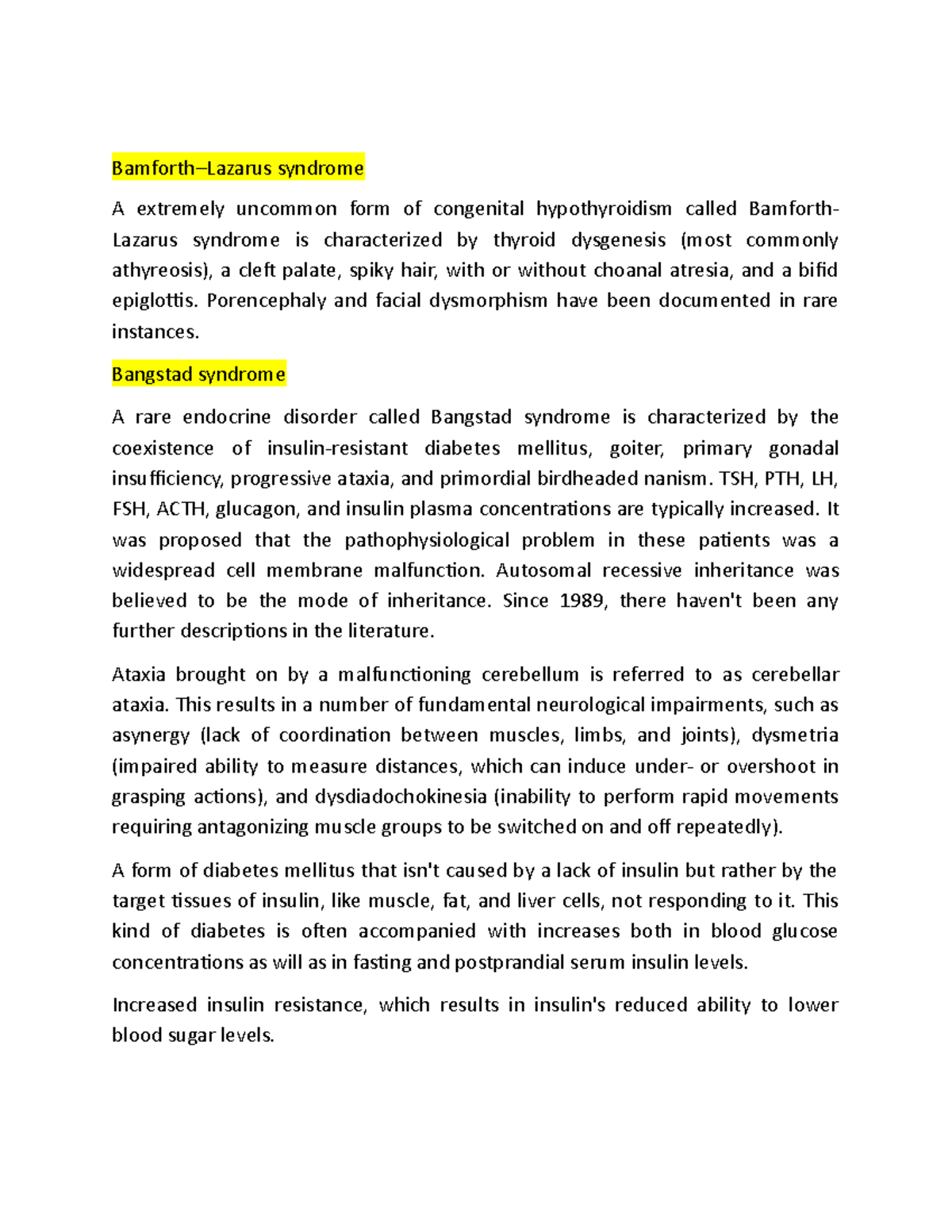 Bamforth Lazarus and Bangstad Syndrome - Bamforth–Lazarus syndrome A ...