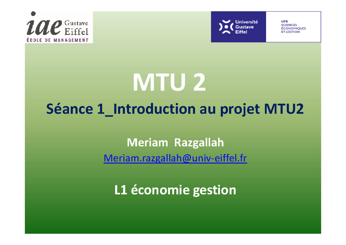MTU2Razgallah M VF 210205 195256 - MTU 2 Séance 1_Introduction au projet MTU Meriam Razgallah ...