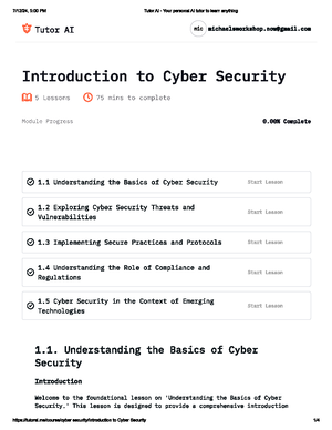 Lecture 2 - 5:01 PM Tutor AI Your personal AI tutor to learn anything ...