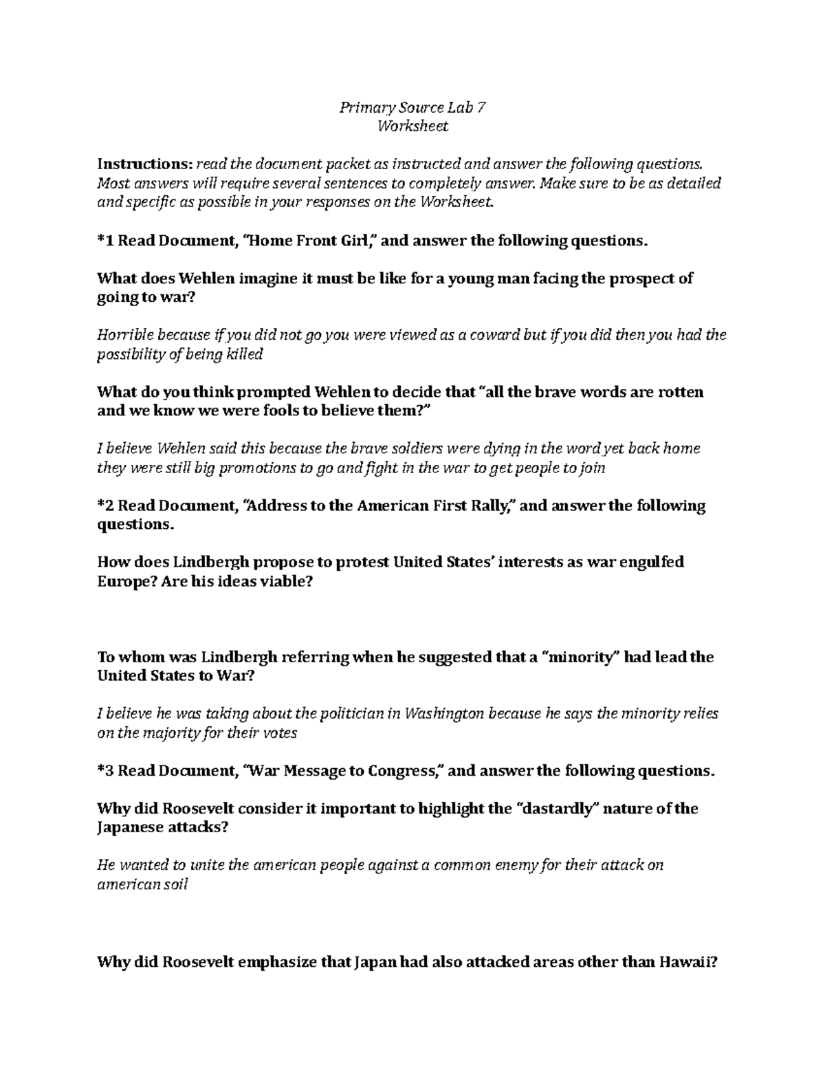 UTF-8''Primary Source Lab 7 - Primary Source Lab 7 Worksheet ...