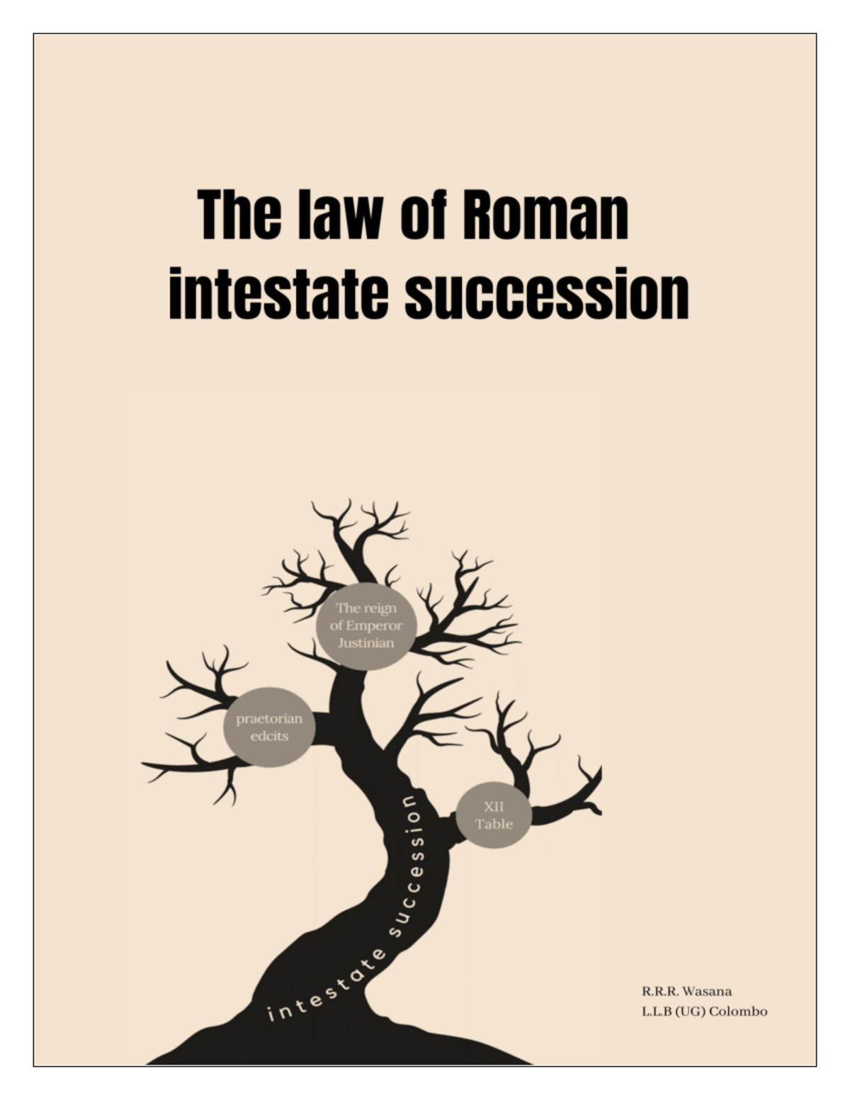 The law of roman intestate succession - A roman citizen might easily ...