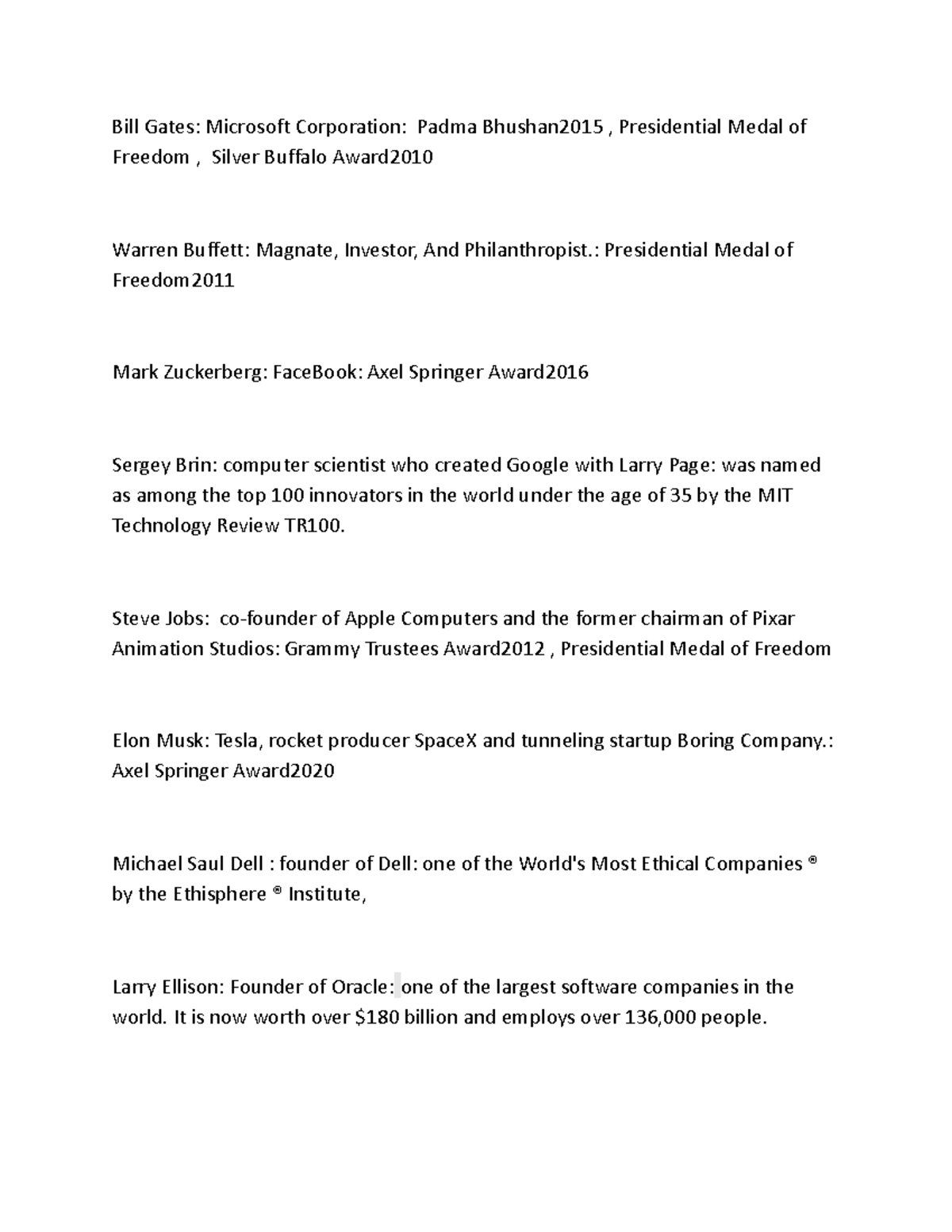 Entre-research - List of successful entrepreneurs - Bill Gates ...