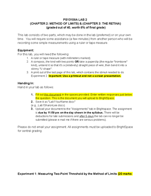 Lab - Lab Report - Experiment 1 Results (3 marks) Trial 1 Trial 2 Trial ...
