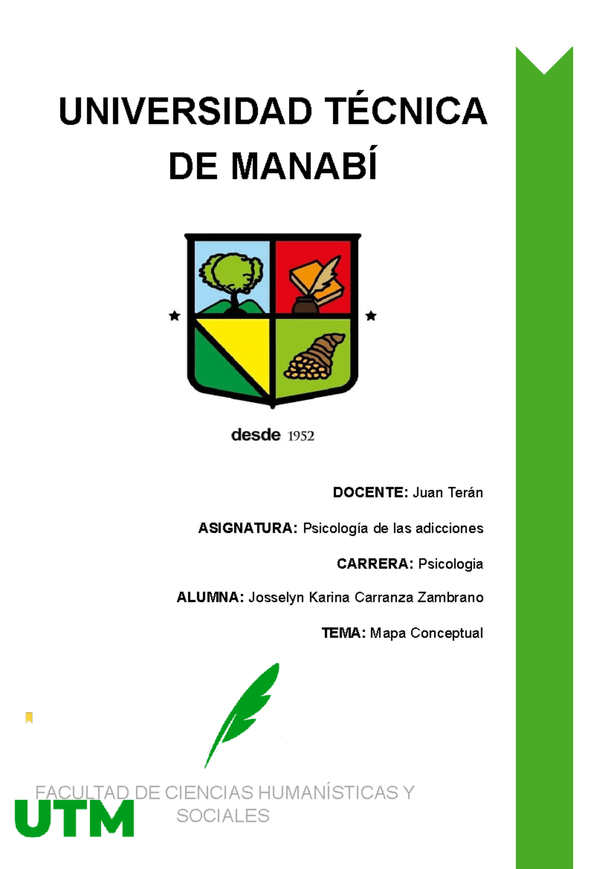 MAPA psi Adicciones - sskksks - UNIVERSIDAD TÉCNICA DE MANABÍ DOCENTE ...