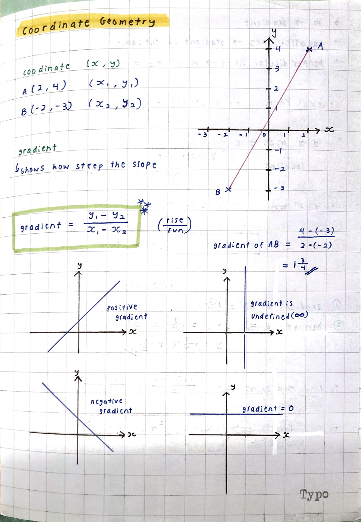 Math notes chap 1-5 - Summary of coordinate geometry, simultaneous ...