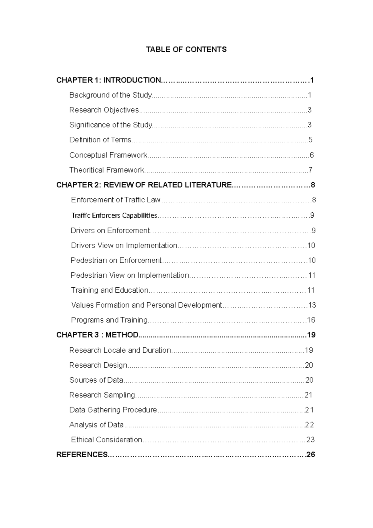 Table OF Contents - Assignment - TABLE OF CONTENTS CHAPTER 1: - Studocu