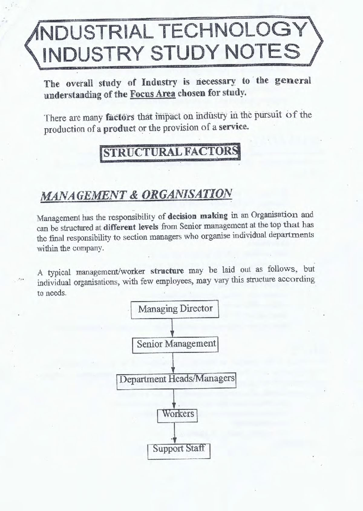 Industry Study Notes - Summary The Mmm Girl - INDUSTRIAL TECHNOLOGY ...