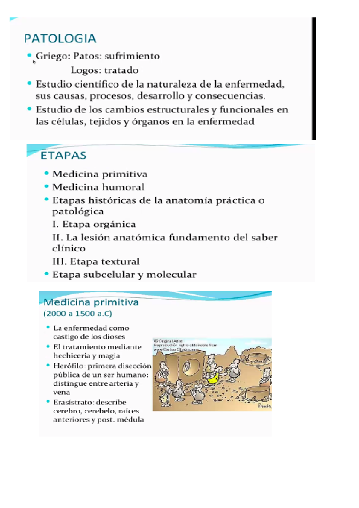Clase 1 patologica 1 historia - Anatomía Patológica I - Studocu
