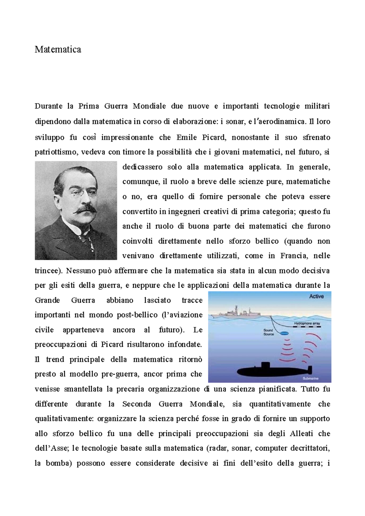 Matematici prestati alla prima e seconda guerra mondiale Appunti ...