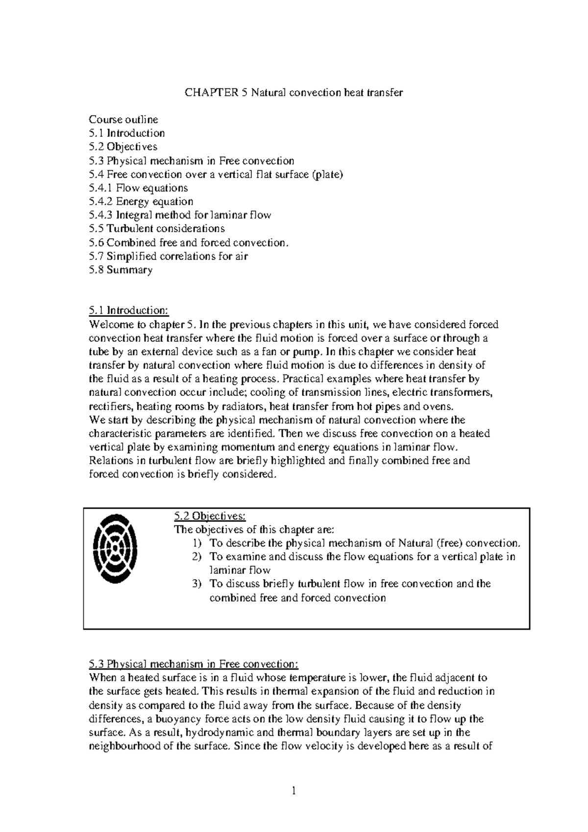 Chapter 5 Natural Convection Heat Transfer Chapter 5 Natural