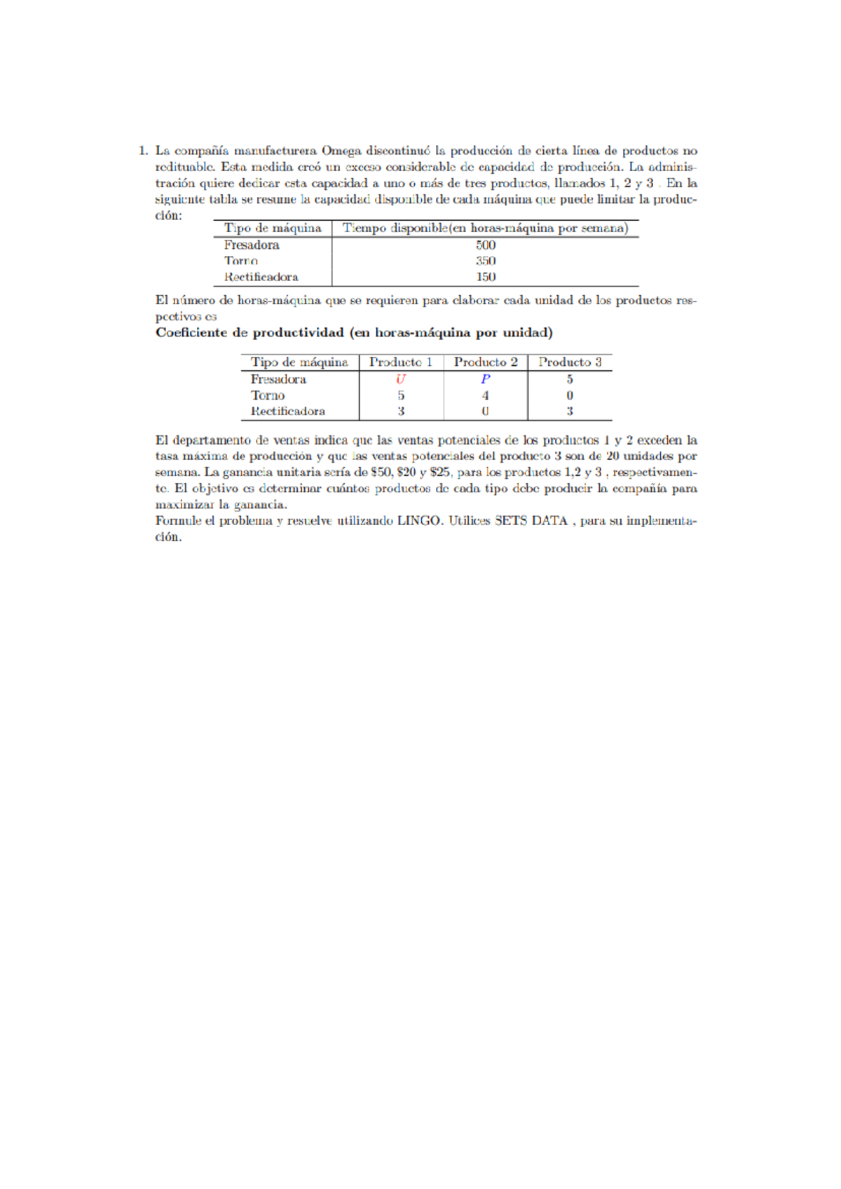 PC Inv. Operativa I - Ejercicios de práctica para estudio ...
