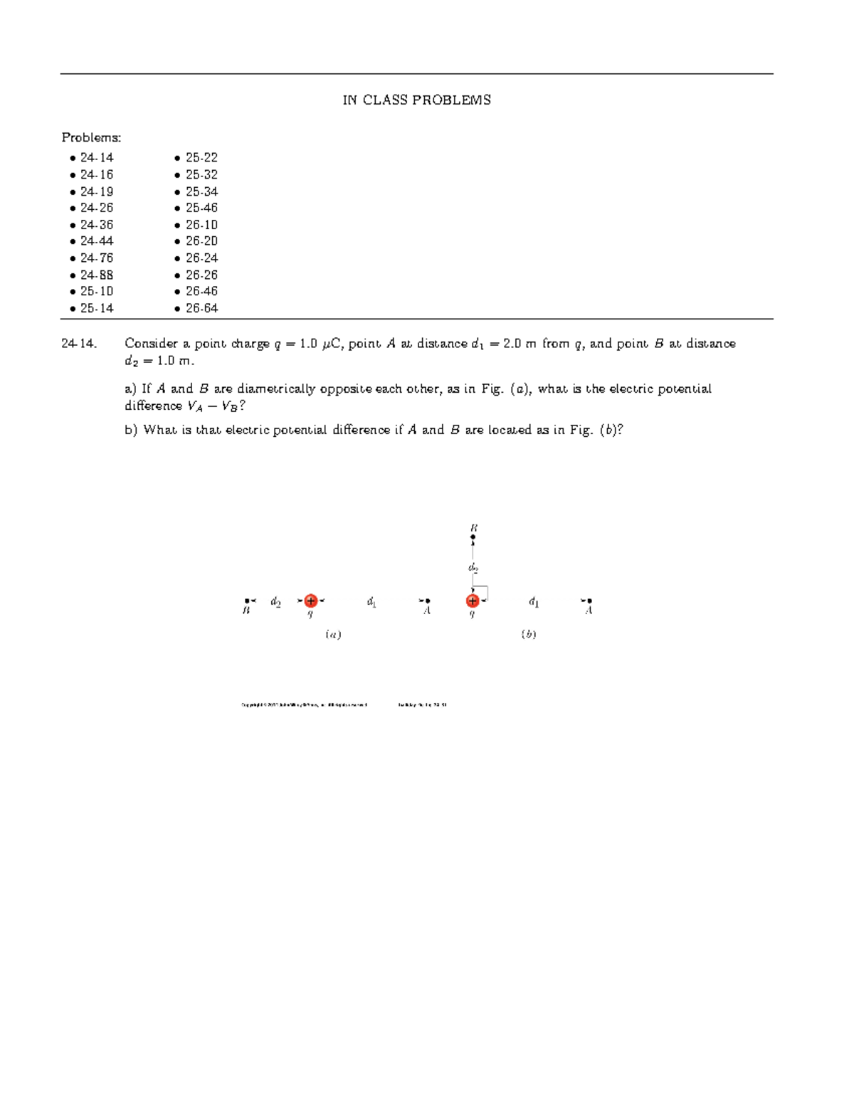 Suggested Problems 3 - IN CLASS PROBLEMS Problems: • 24-14 • 25- • 24 ...